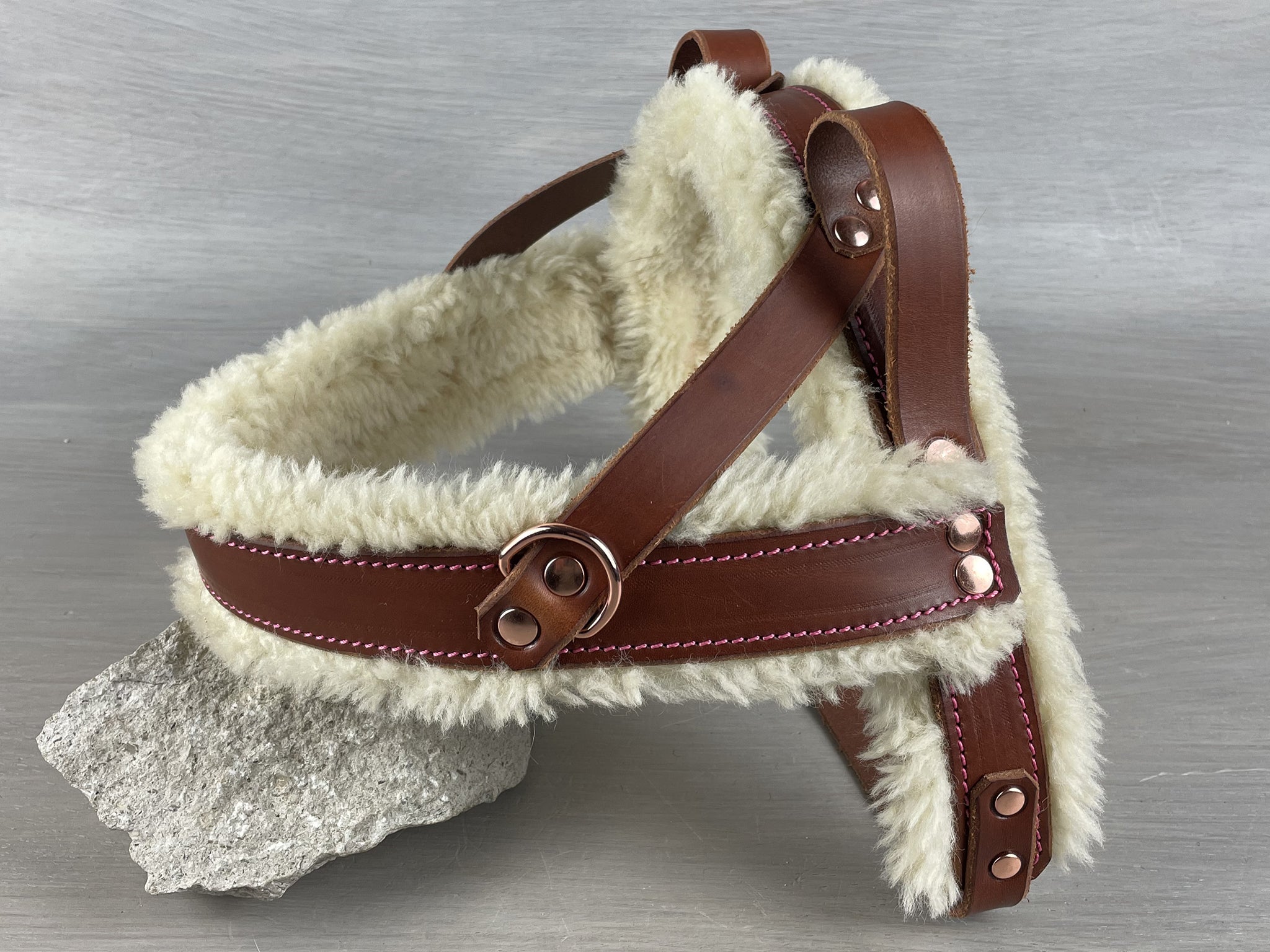 Extra Fluffy Padded Leather Light Guide Dog Harness– Yupcollars