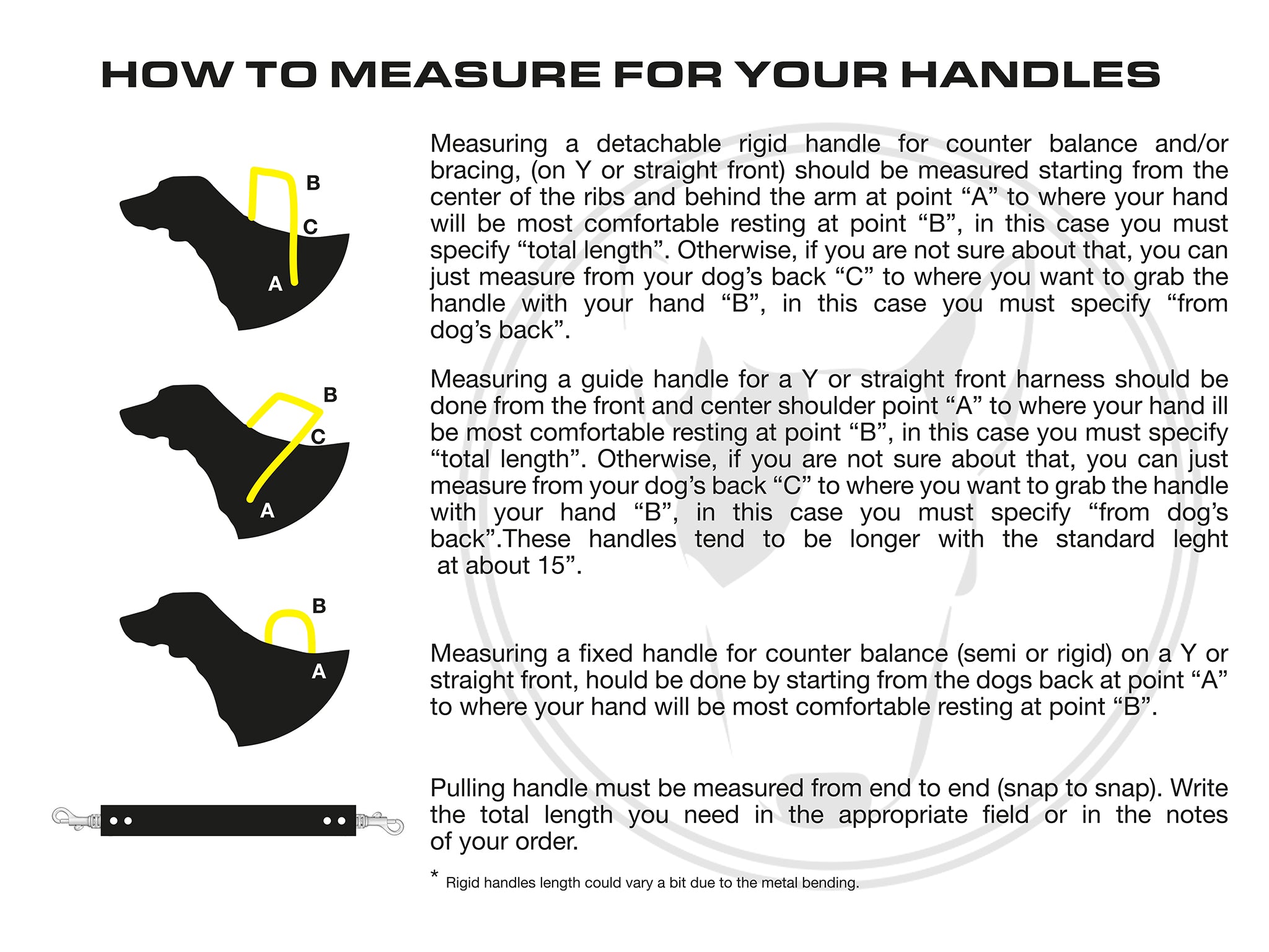 Custom Offset Rigid Handle for your Service Dog Harness– Yupcollars